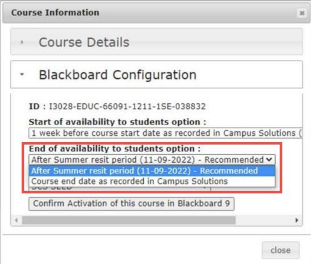 Manual Activation of Blackboard Courses - Technology Enhanced Learning ...